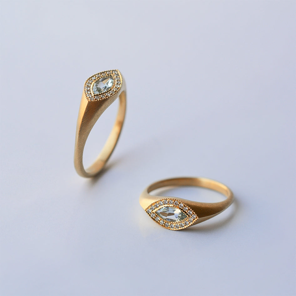 Marquis ring - 18k solid gold & Aquamarine – YAEL LEVIN